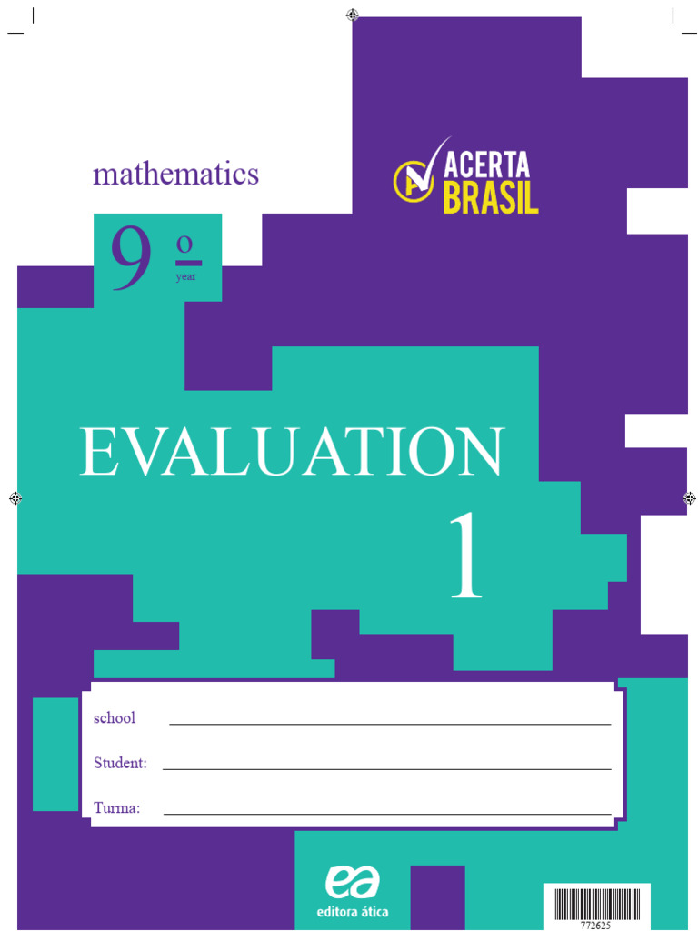 EF2 Correct Brazil MATHEMATICS 9th Grade AV1 AL | PDF | Concrete ...