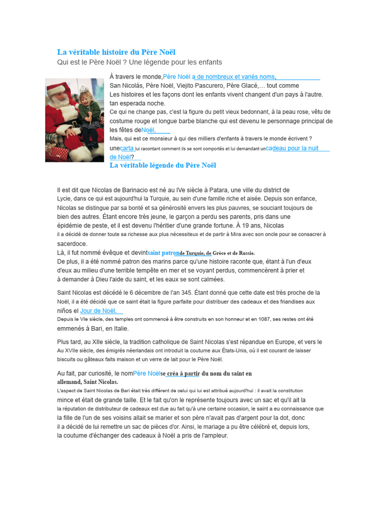 Histoire et légende du Père Noël | PDF