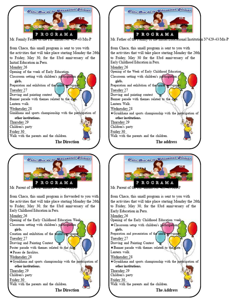 Early Childhood Education Day Program | PDF | Kindergarten | Poverty