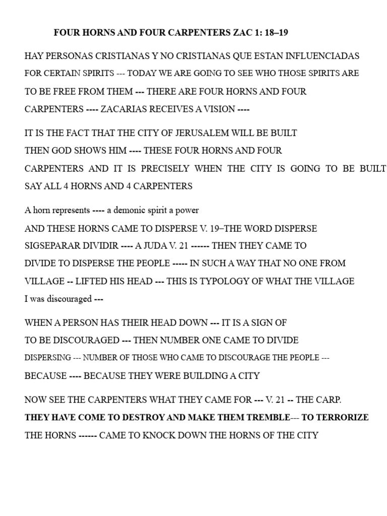 Four Horns and Four Carpenters | PDF | Jesus | Universalism