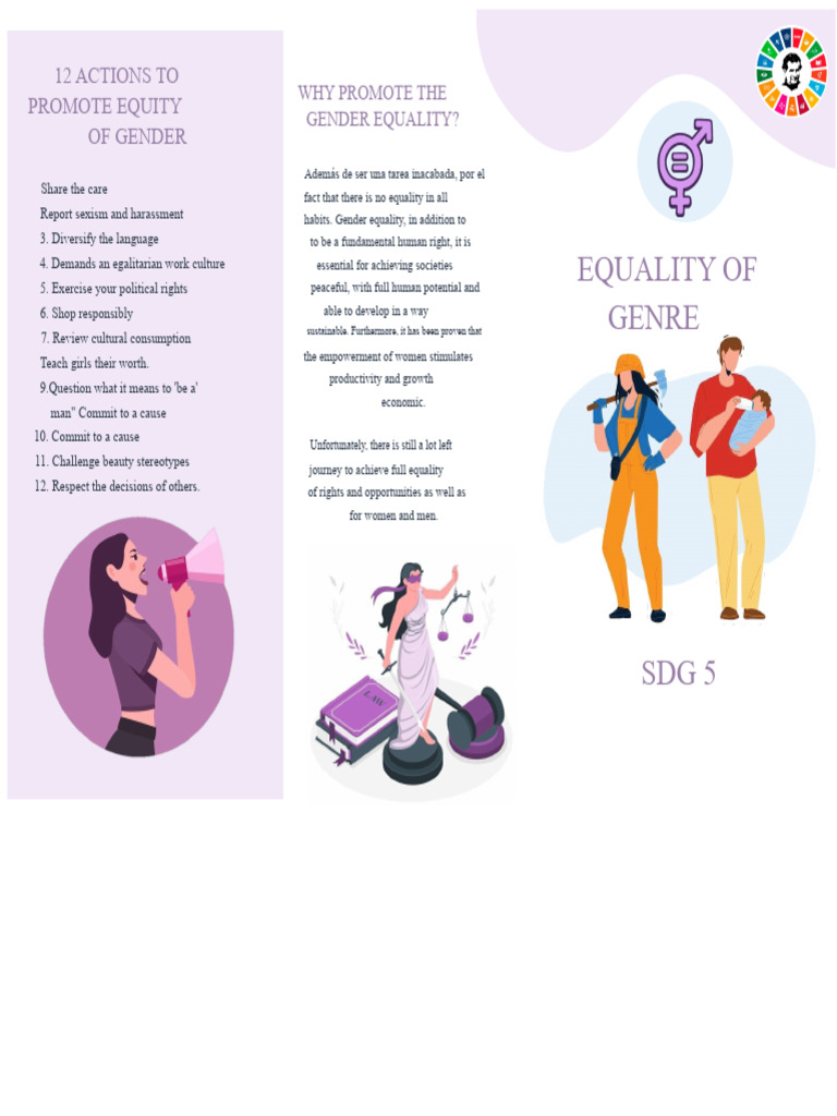 Gender Equality Brochure | PDF | Gender Studies | Gender Equality