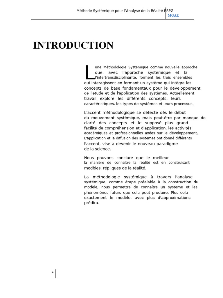 Méthode Systémique pour l'Analyse Systémique | PDF | Méthode ...
