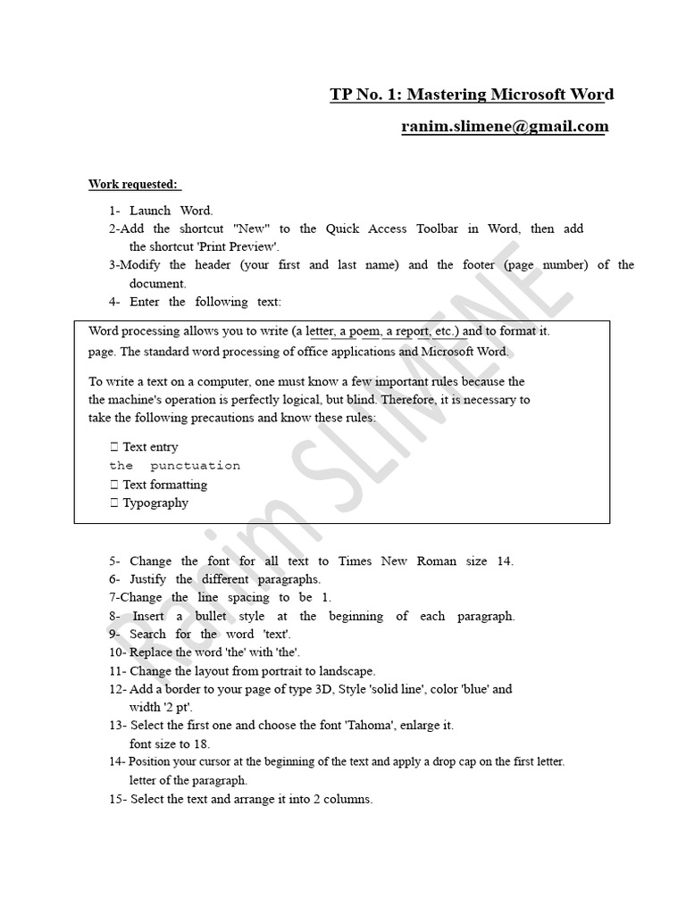 Microsoft Word Mastery Guide | PDF | Microsoft Word | Typefaces