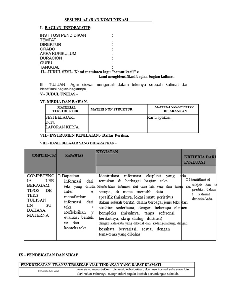 Identifikasi Subjek dan Predikat Kalimat | PDF