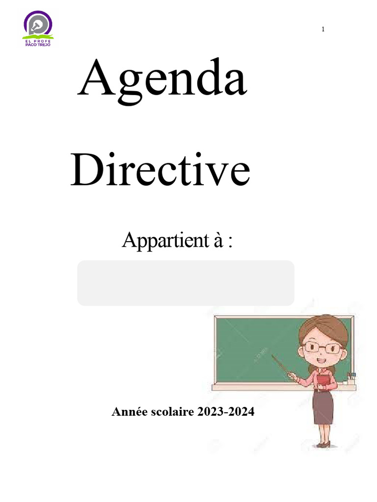 Agenda Scolaire 2023-2024 | PDF