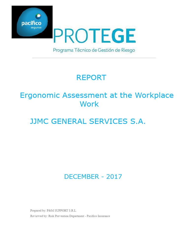 Ergonomic Monitoring Report - JJMC General Services S.A. | PDF | Chair ...