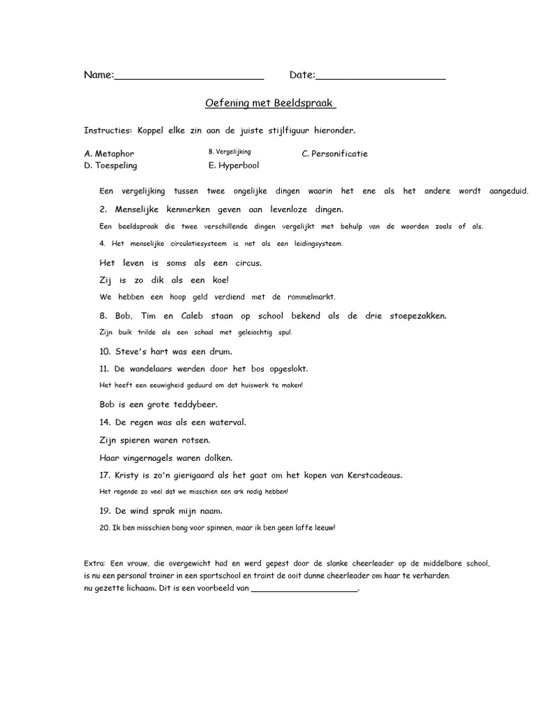 Oefening in Beeldspraak | PDF