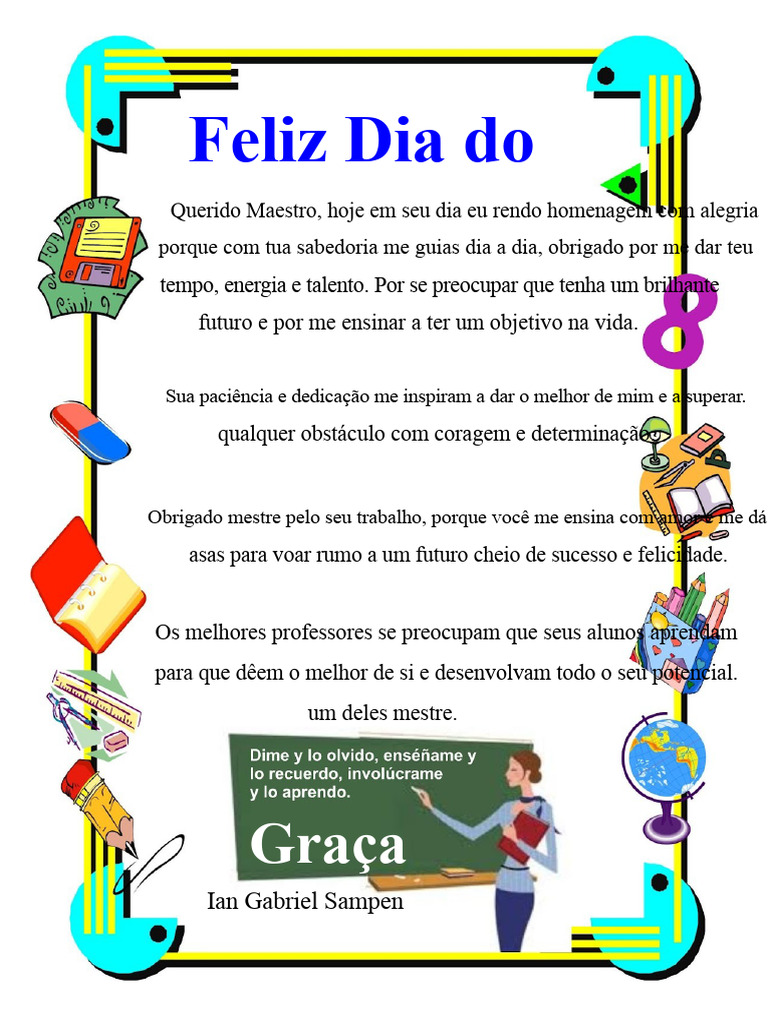 Homenagem ao Maestro: Gratidão e Inspiração | PDF