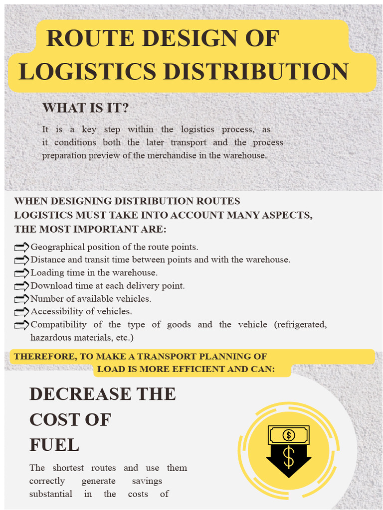 Infographic On Logistics Distribution Route Design | PDF