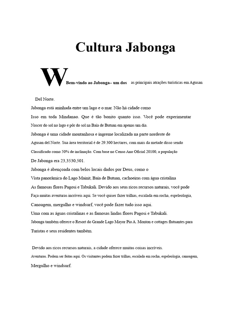 Jabonga: Atrações e História em Mindanao | PDF | Eucaristia | Bandeira