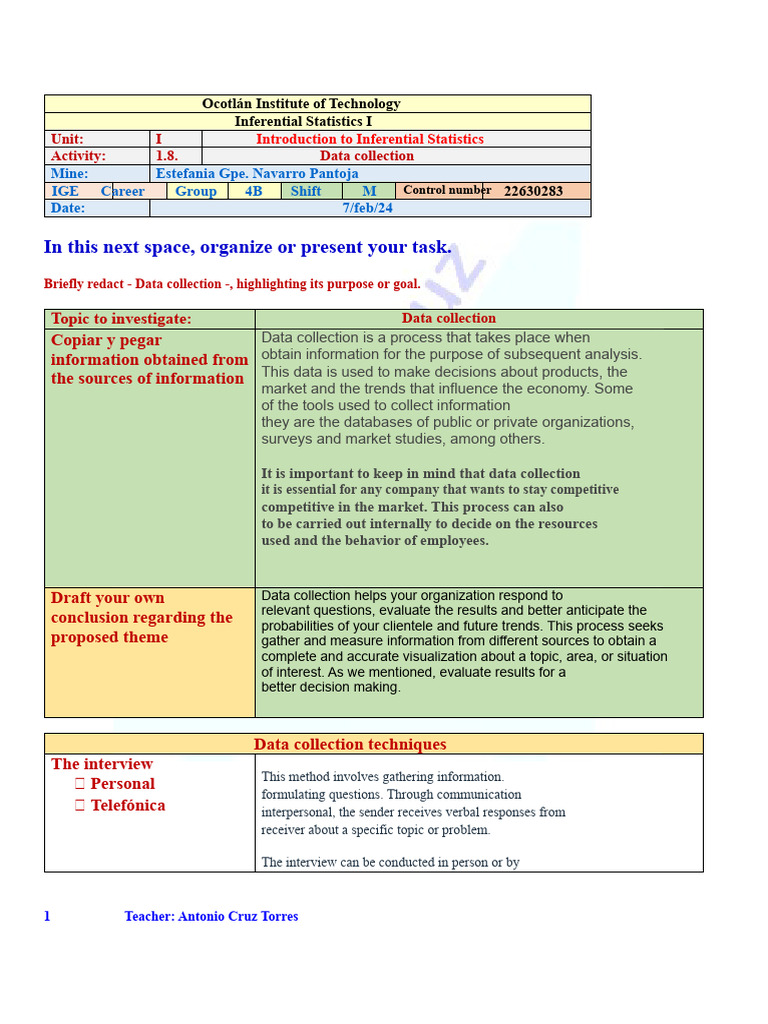 1.8 Data Collection 24-1 | PDF | Focus Group | Data