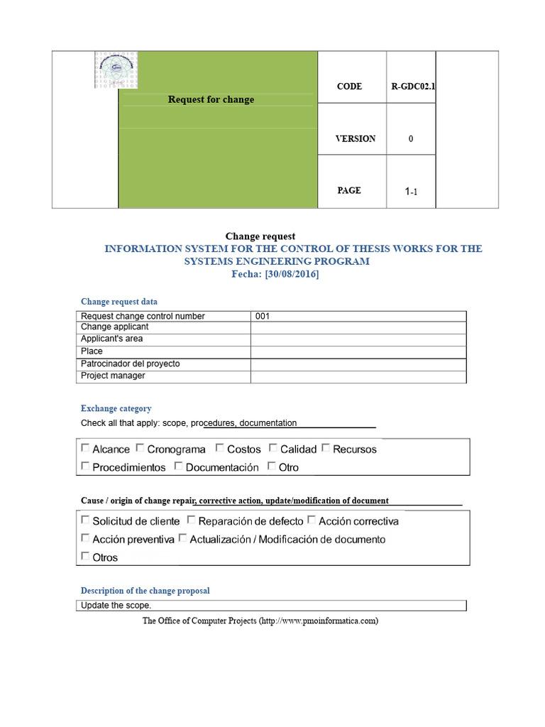 Request For Changes | PDF | Software | Information Technology