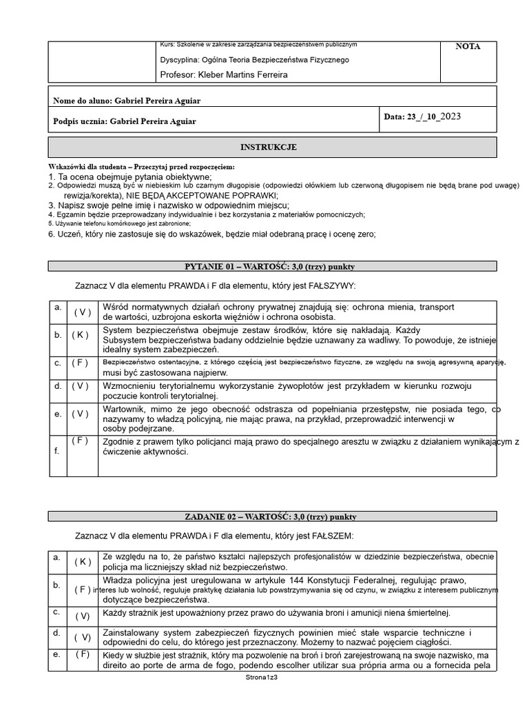 Test TGSF | PDF