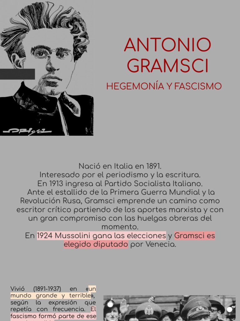Gramsci: Hegemonía y Fascismo en Italia | PDF | Antonio Gramsci ...