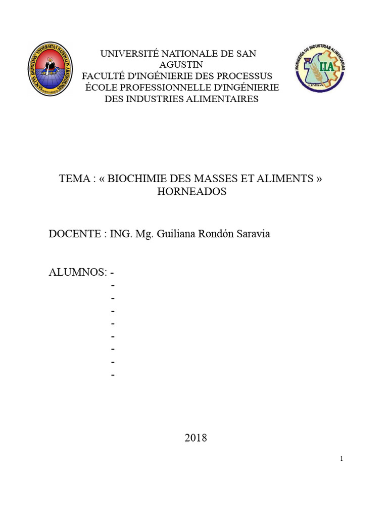 Biochimie des Pâtes et Processus de Panification | PDF | Pains | Gluten