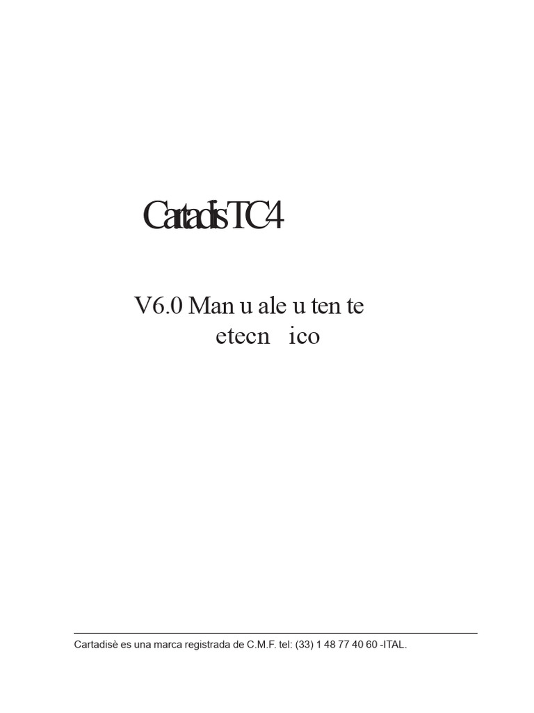 Manual de Usuario para CARTADIS TC4 | PDF | Almacenamiento de datos de ...