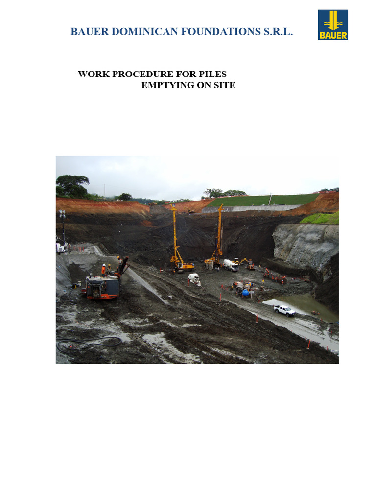 Work Procedure For Cast-in-Situ Piles | PDF | Concrete | Drilling
