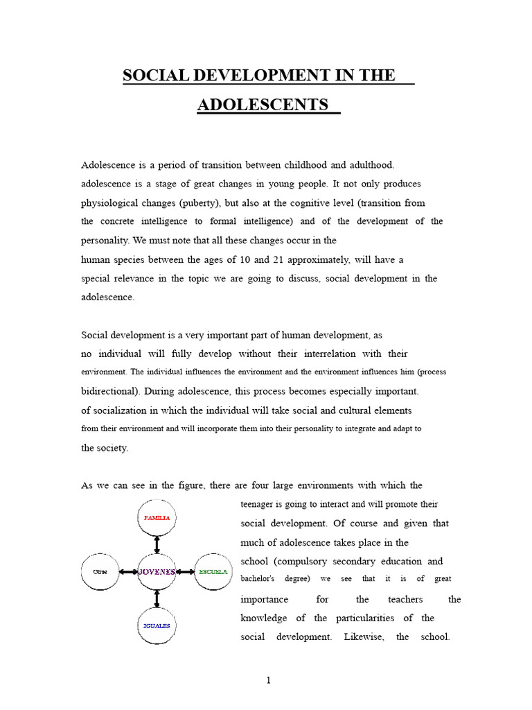 Social Development in Adolescents | PDF | Adolescence | Violence
