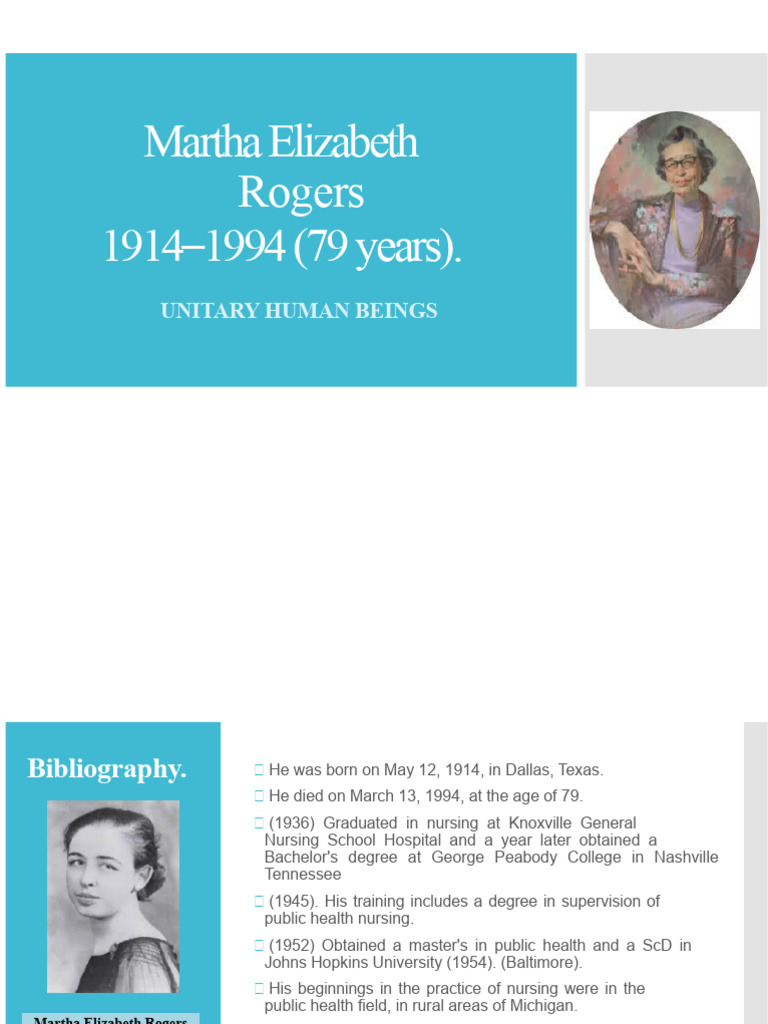 Martha Rogers' Unitary Human Model | PDF | System | Theory