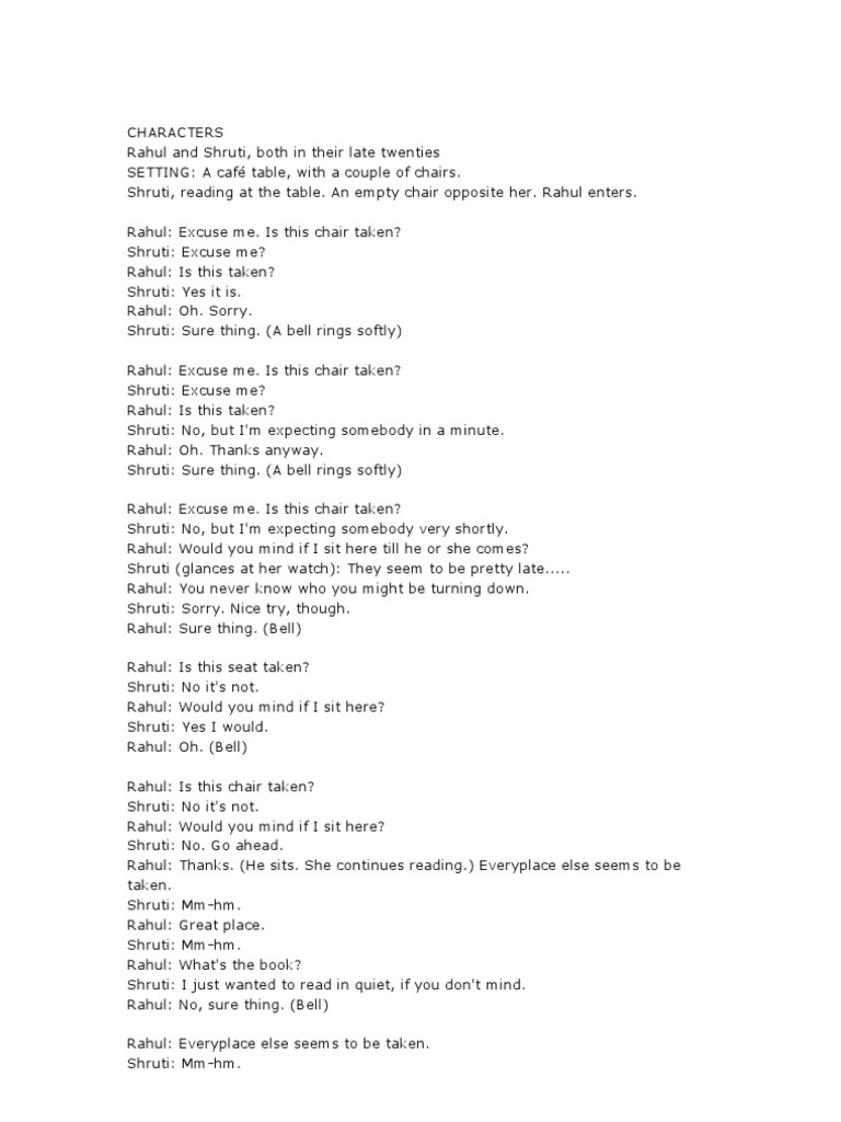 Sure Thing Script | PDF