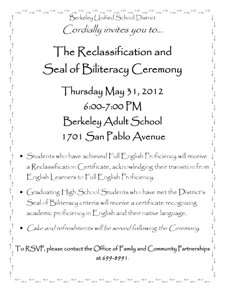 Reclassification Invitation Eng | PDF | Wellness | Foreign Language Studies