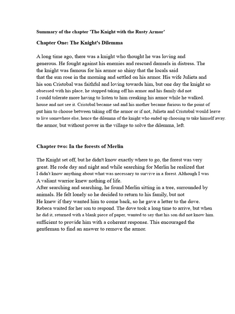 The Knight's Journey to Self-Discovery | PDF | Knowledge