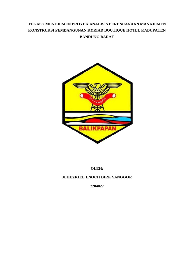 Perencanaan Proyek Hotel Kyriad Bandung | PDF