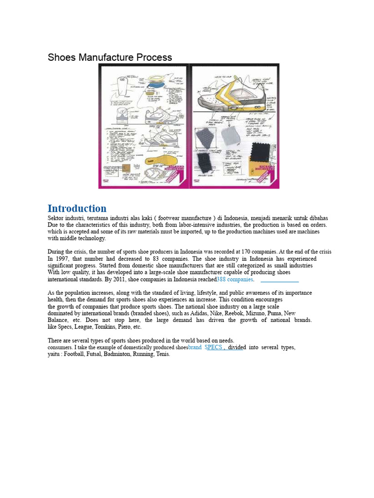 The Shoe Making Process | PDF | Shoe | Sewing