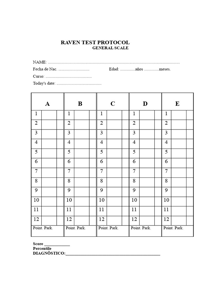 Raven's Answer Sheet | PDF