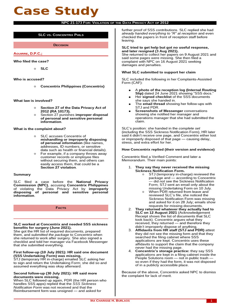 Case Study ( Concentrix) | PDF | Computer Security | Security
