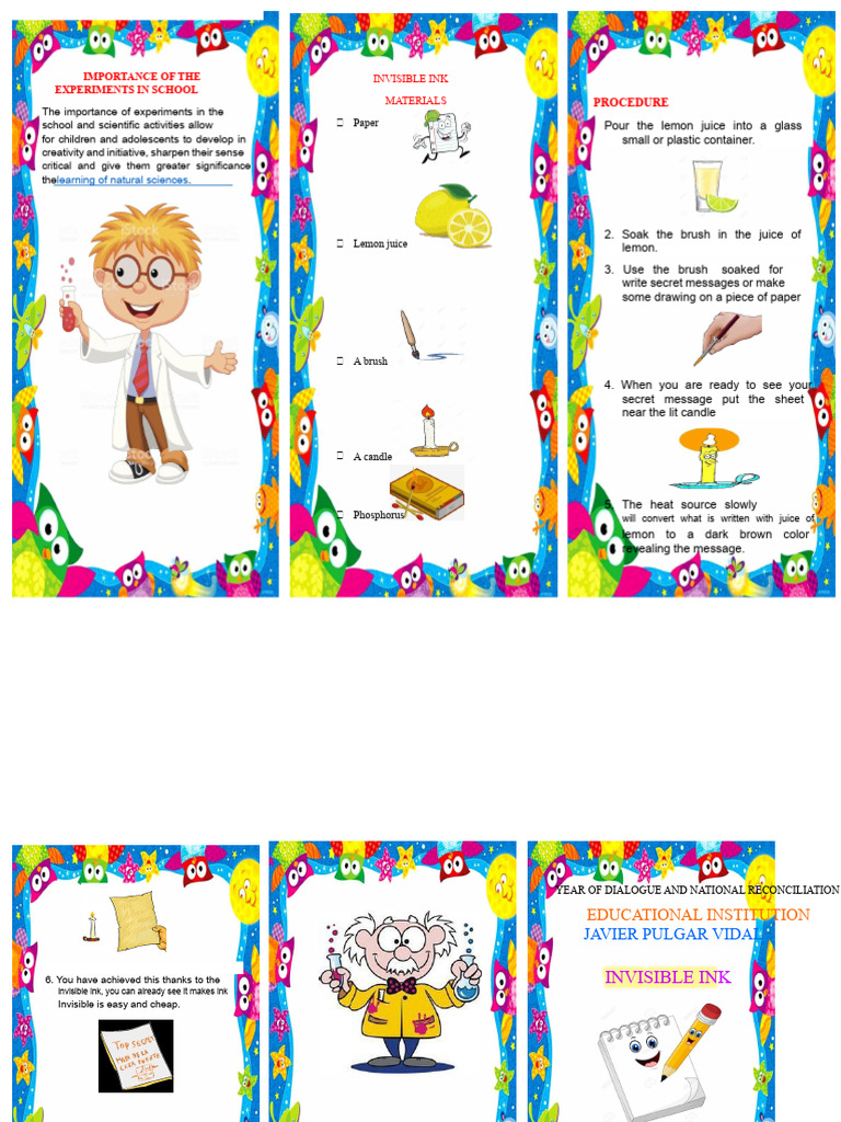 Invisible Ink Experiment for Kids | PDF | Ink