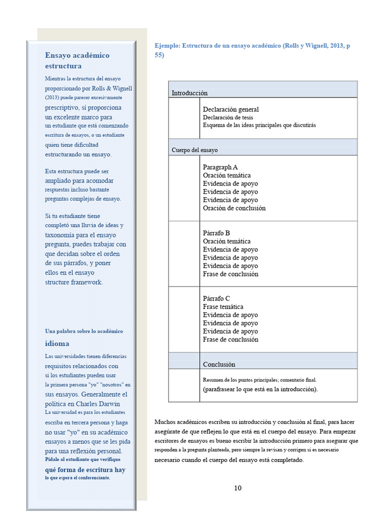 Recurso de Escritura de Ensayos Académicos 10 | PDF | Ensayos