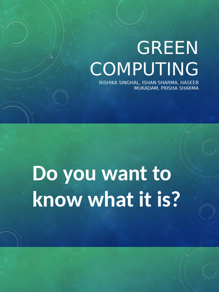 Green Computing Final | PDF | Electronic Waste | Waste Management
