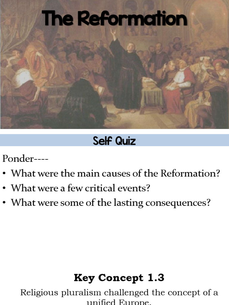 Reformation Notes | PDF | Martin Luther | Lutheranism