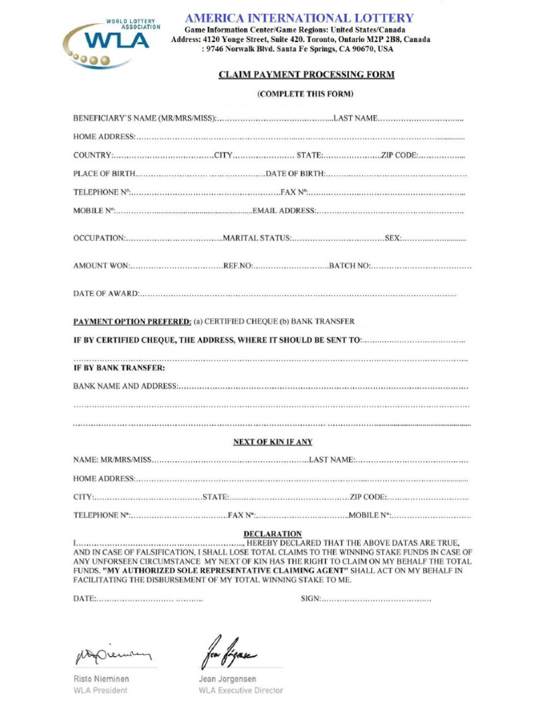 Verification Processing Form | PDF