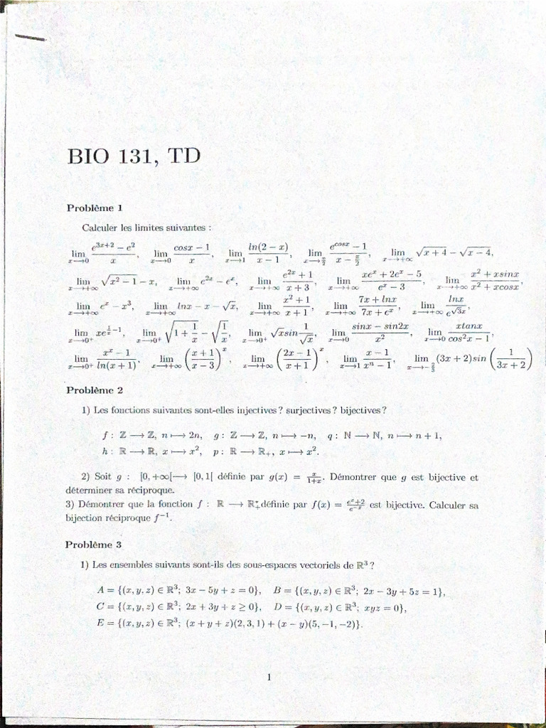 TD Maths | PDF