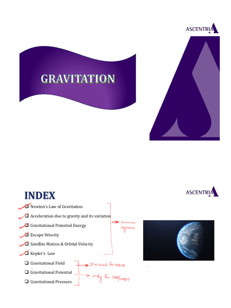 Newton's Law of Gravitation Explained | PDF | Newton's Law Of Universal ...
