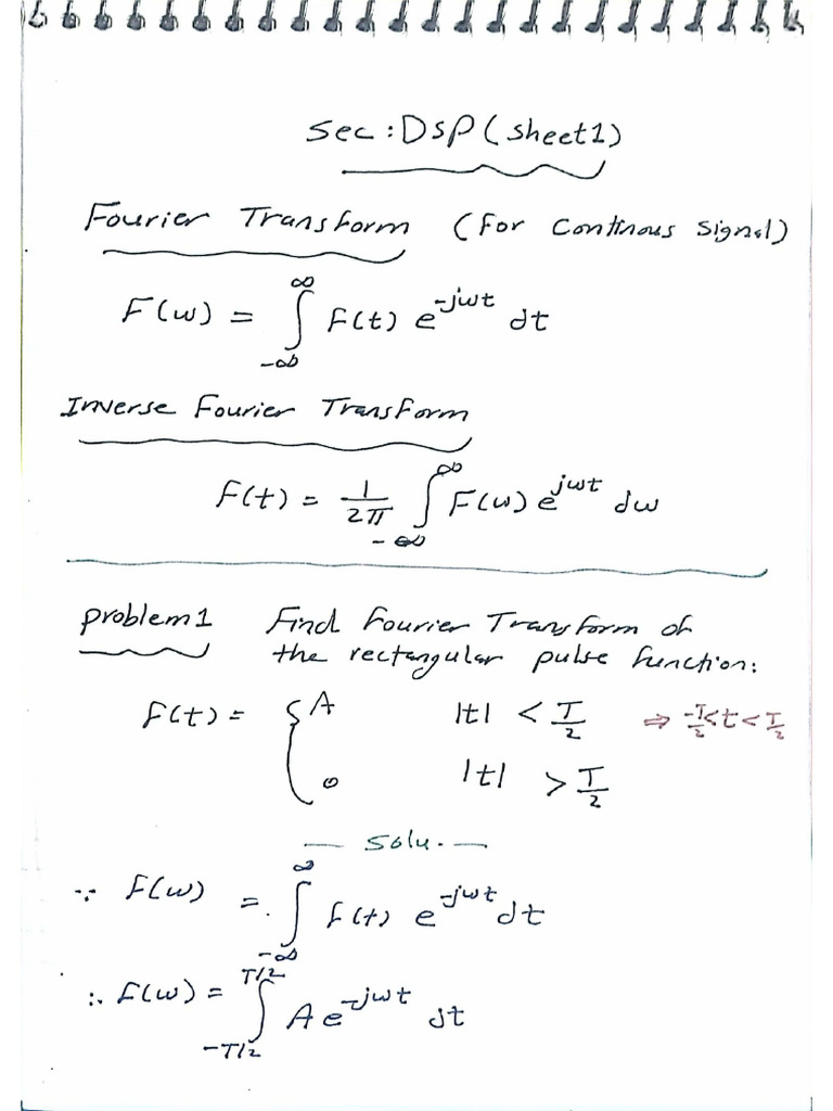 DSP Solution of Sheet 1&2 | PDF