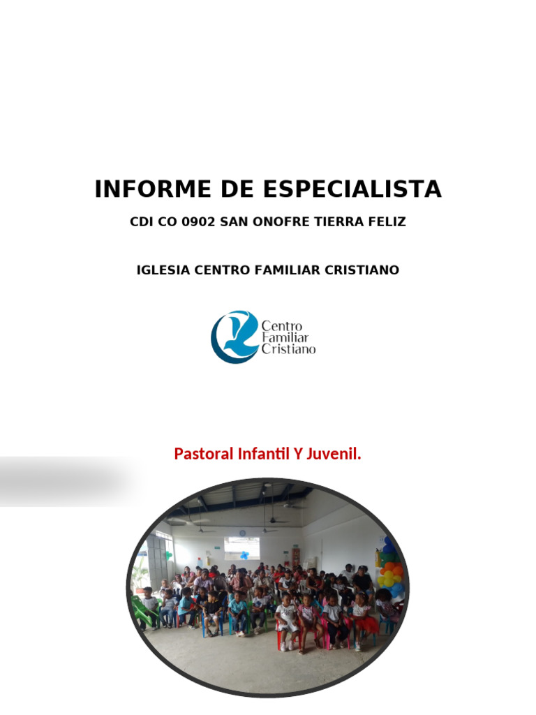 Informe Pastoral Infantil Mes de La Biblia | PDF