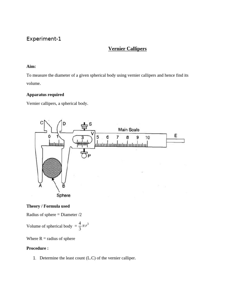 Grade 11 - Physics Practical 21-22 - Term 1 (Experiments) | PDF ...