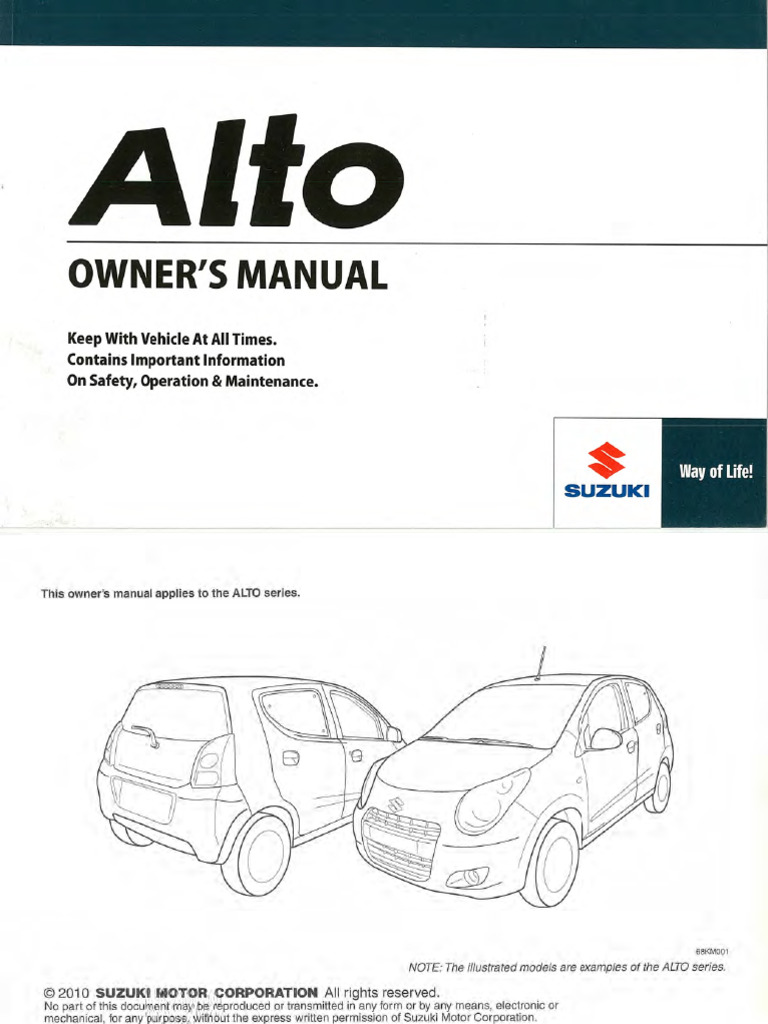 2010 Suzuki Alto Owners Manual | PDF