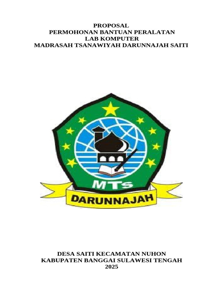 Permohonan Bantuan Lab Komputer MTs | PDF