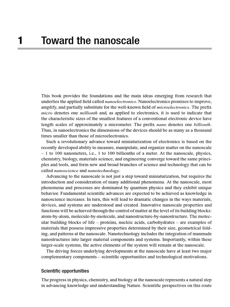 Foundations of Nanoelectronics Explained | PDF | Nanotechnology | Mosfet