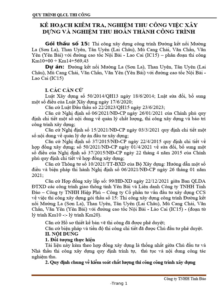 (123doc) 02 Ke Hoach Kiem Tra Nghiem Thu | PDF