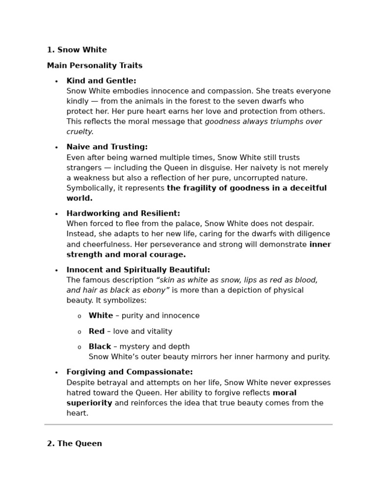 Snow White | PDF | Snow White | Love