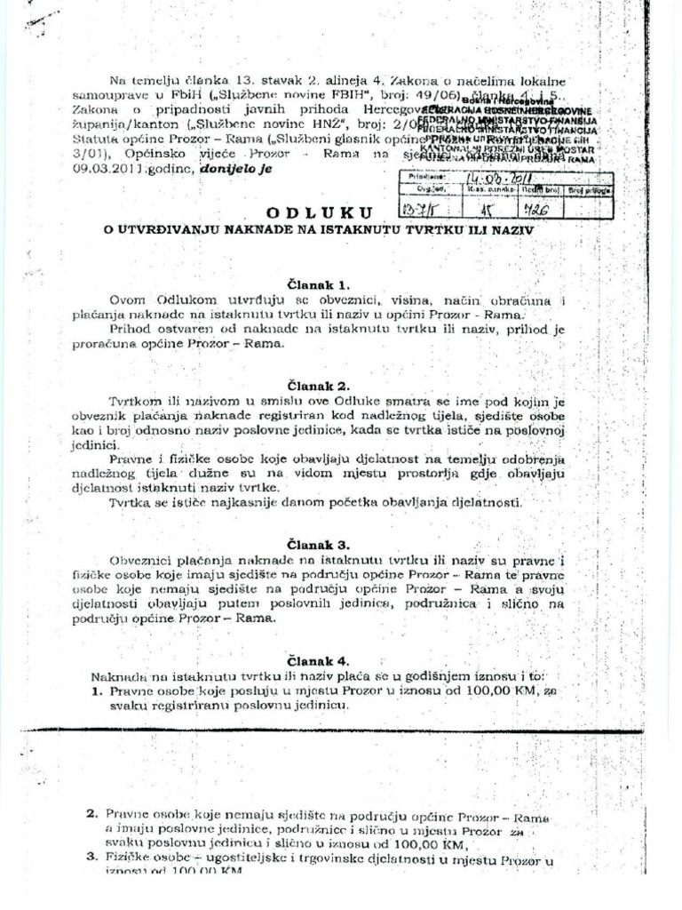 4a851-Odluka Prozor Rama | PDF
