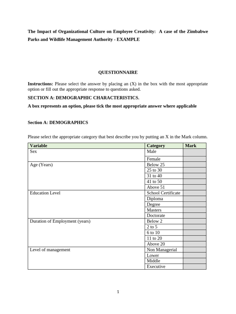 Sample Quantitative Questionnaire | PDF | Questionnaire | Likert Scale