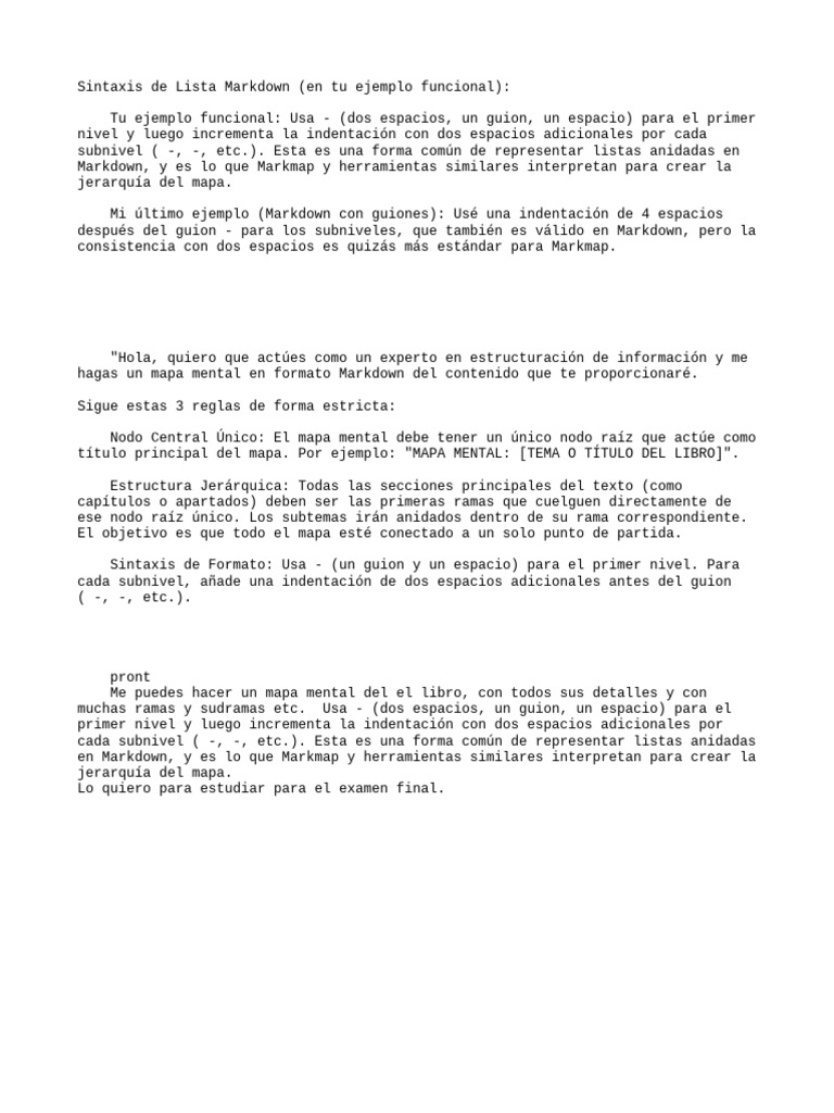 Minder Markmap Syntaxis | PDF