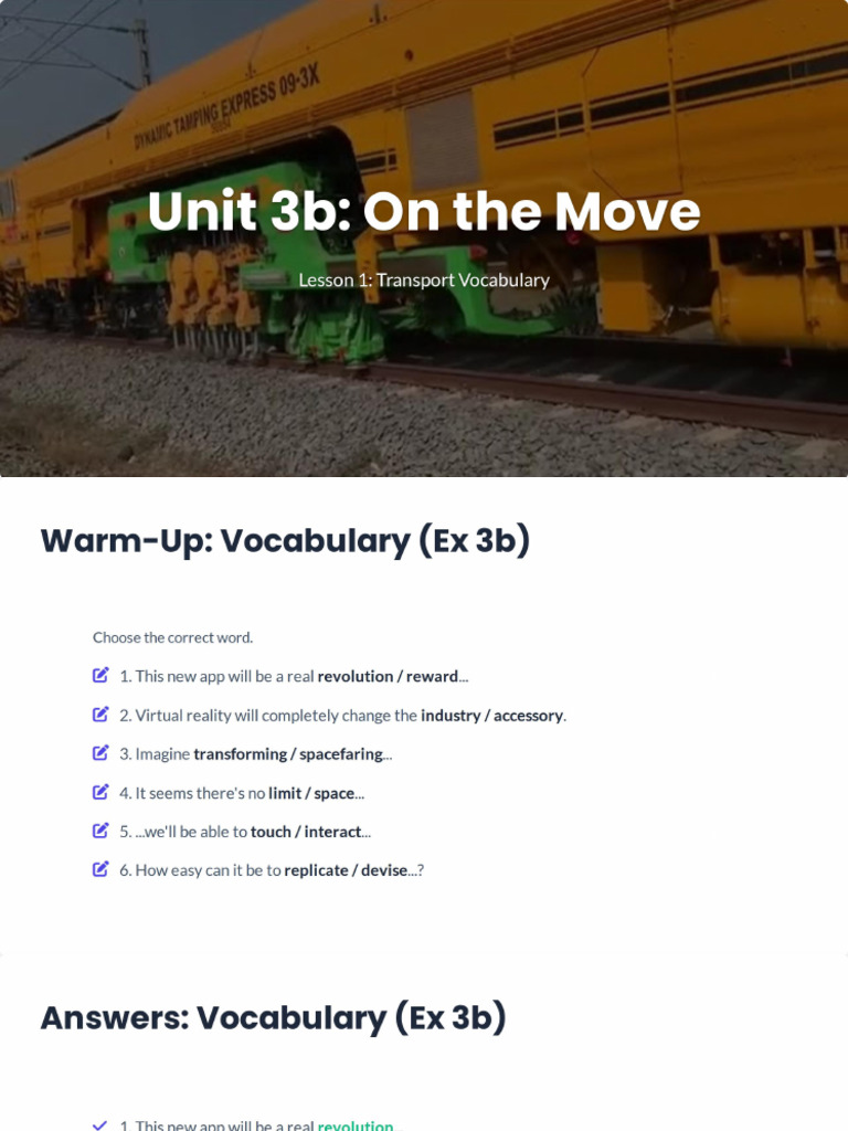 Unit 3b Lessons (Remake) | PDF