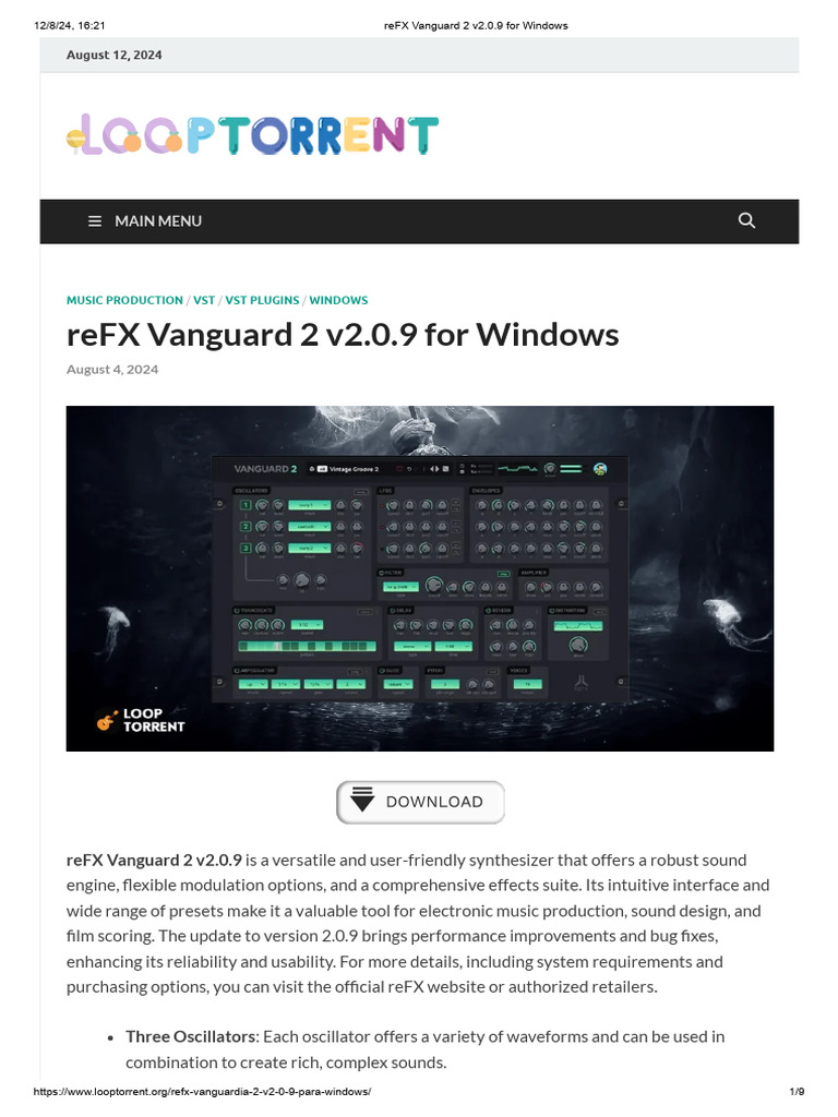 ReFX Vanguard 2 v2.0.9 For Windows | PDF | Computer Engineering | Computing